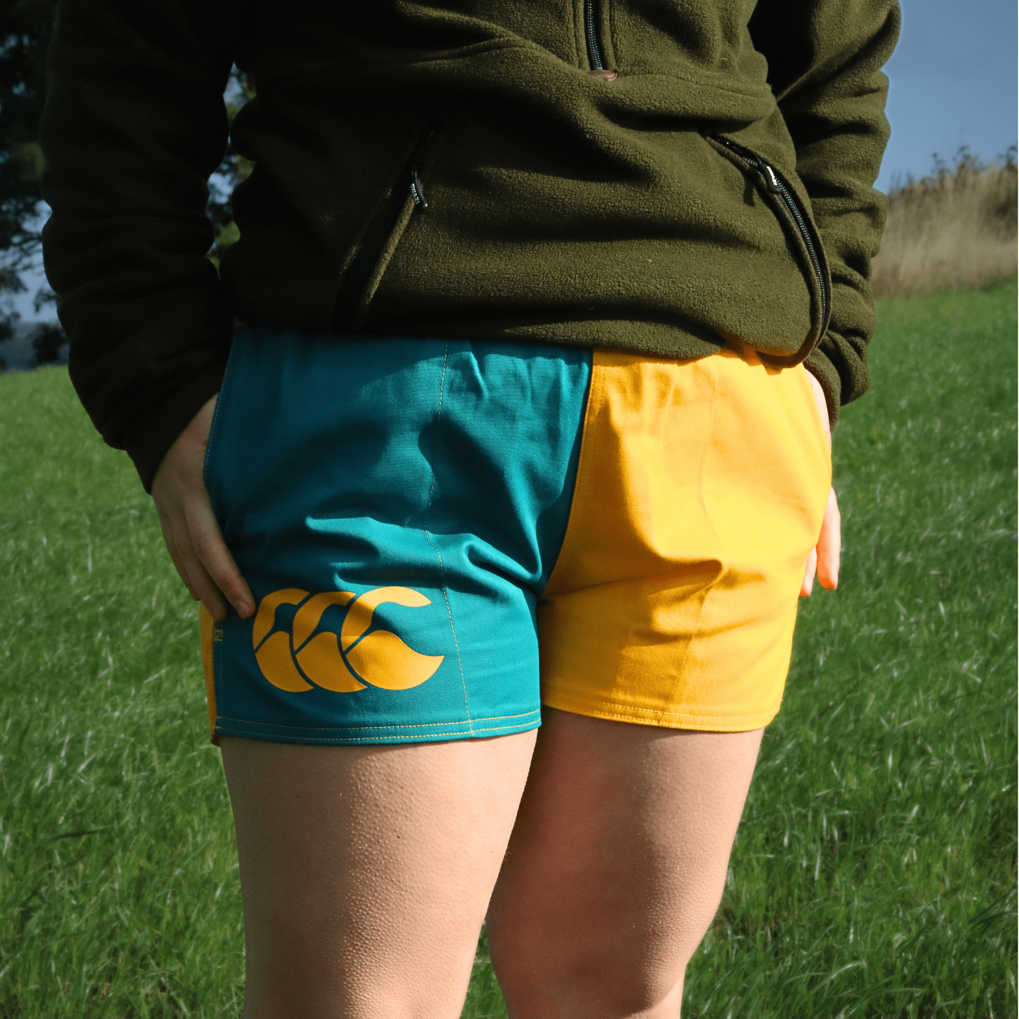 Limited Edition Alpine/Gold Canterbury Harlequin Shorts - Unisex
